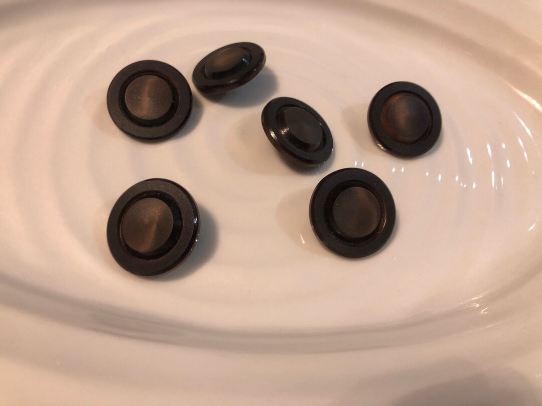 All the Same 6 Vintage Large Brown Shank Buttons - Etsy