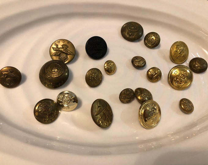 Uniform Buttons 20 Vintage Canadian Military Uniform Shank Buttons - Etsy
