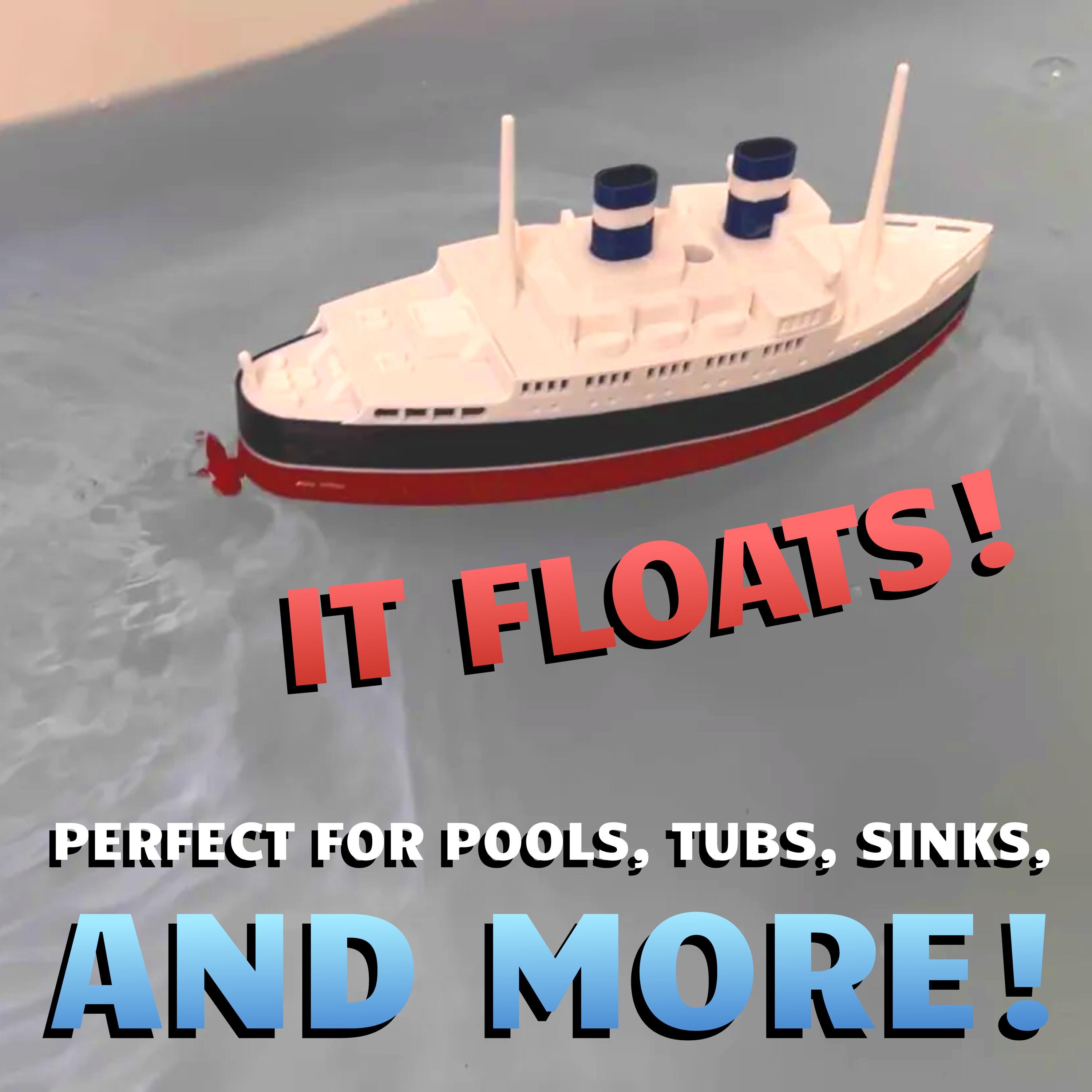 Wind up Ocean Liner - Toy Boat - Cruise Ship - Floats - 'S.S. Tradition ...
