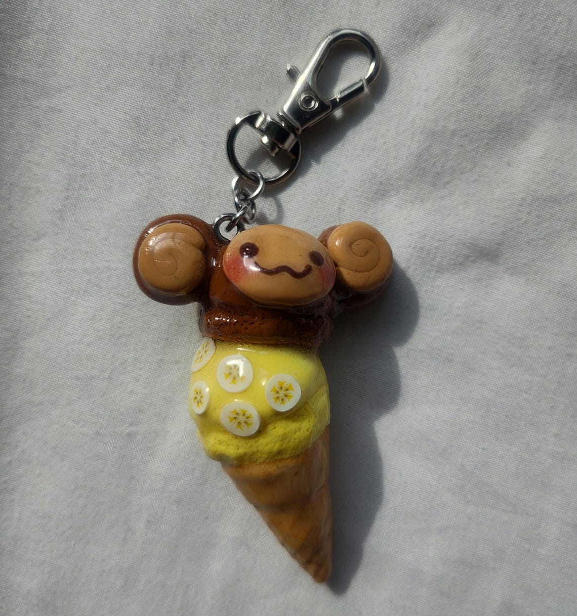 Chunky Monkey Icecreams !! | Choco & Banana on a Waffle Cone - Etsy