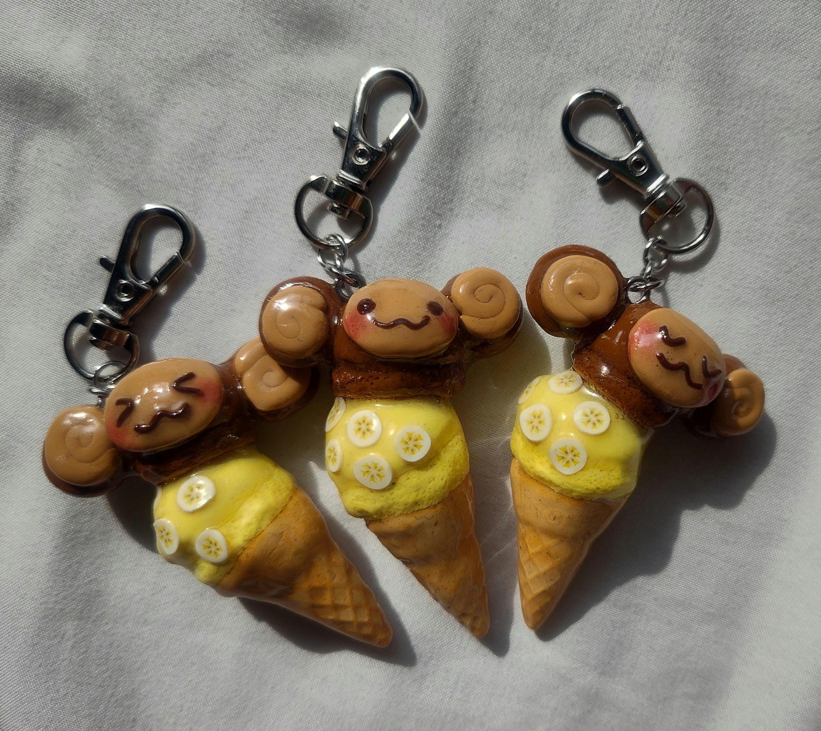 Chunky Monkey Icecreams !! | Choco & Banana on a Waffle Cone - Etsy