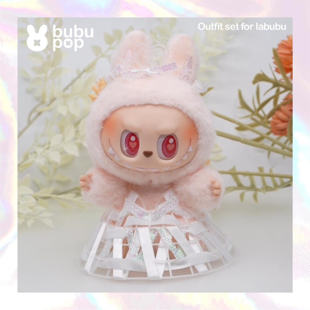 Labubu Handmade Dress Set - Wedding | Labubu DIY Doll Clothes | Labubu ...