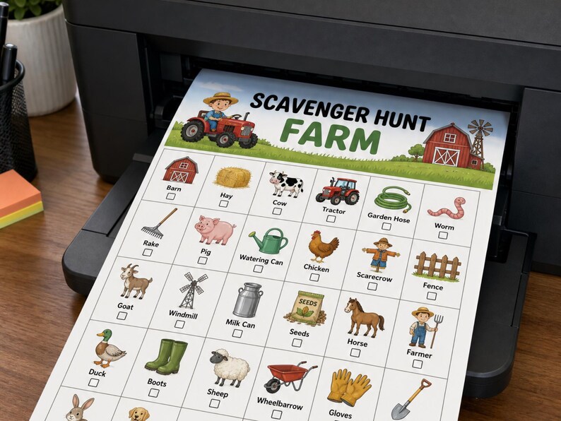 Printable Farm Activities for Kids | Farm Scavenger Hunt Bundle - Etsy UK