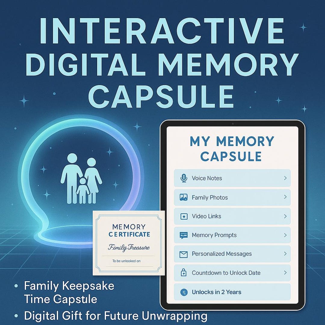 Interactive Digital Memory Capsule – Custom Time Capsule PDF | Future ...