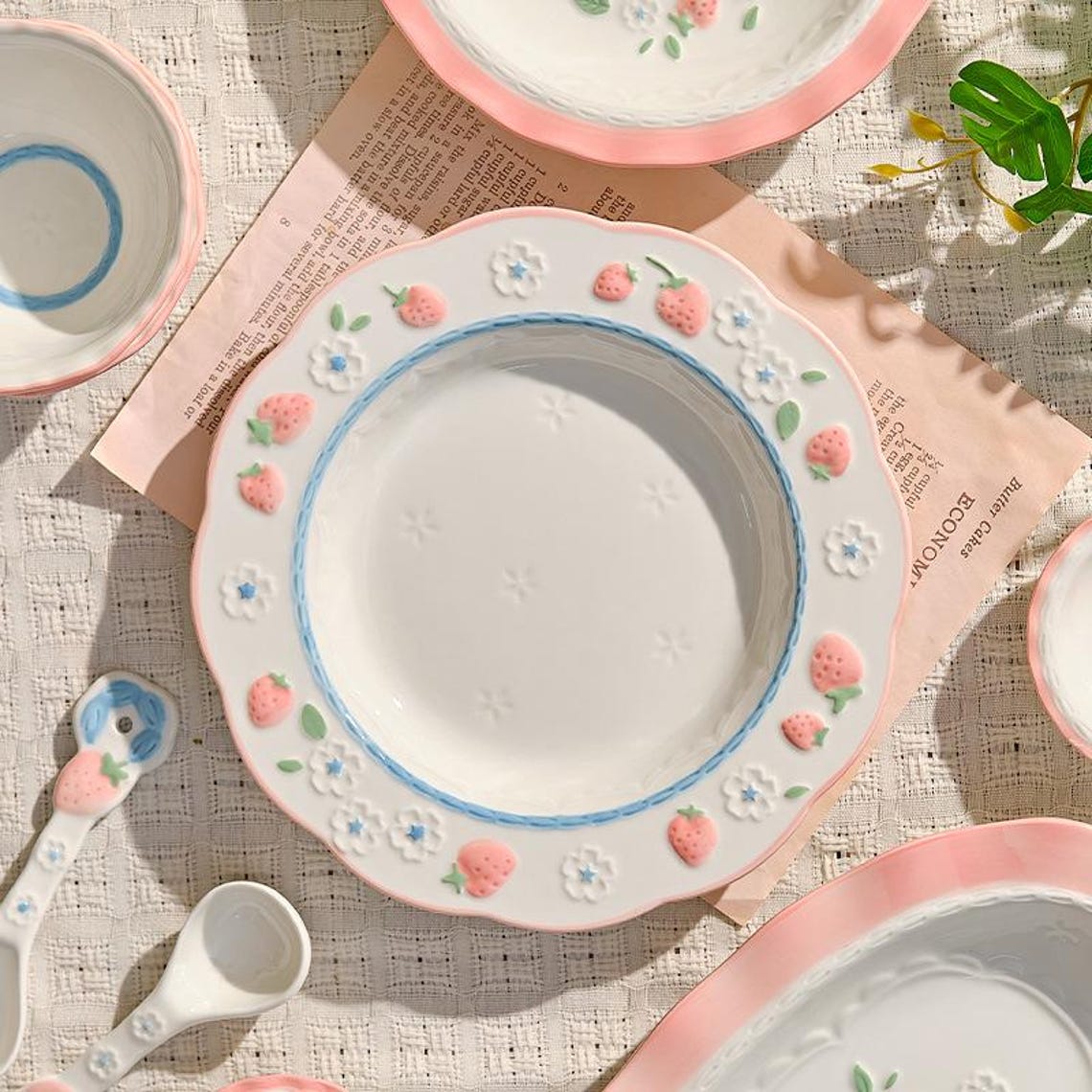 Hand-painted Ceramic Plate – Retro Vintage Style – Unique Artistic Dish ...