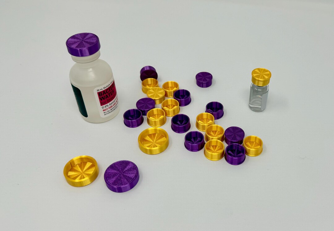 Reusable Peptide Vial Caps 10 Pack for 3, 10, 30ml Vials and 3ml Pens ...