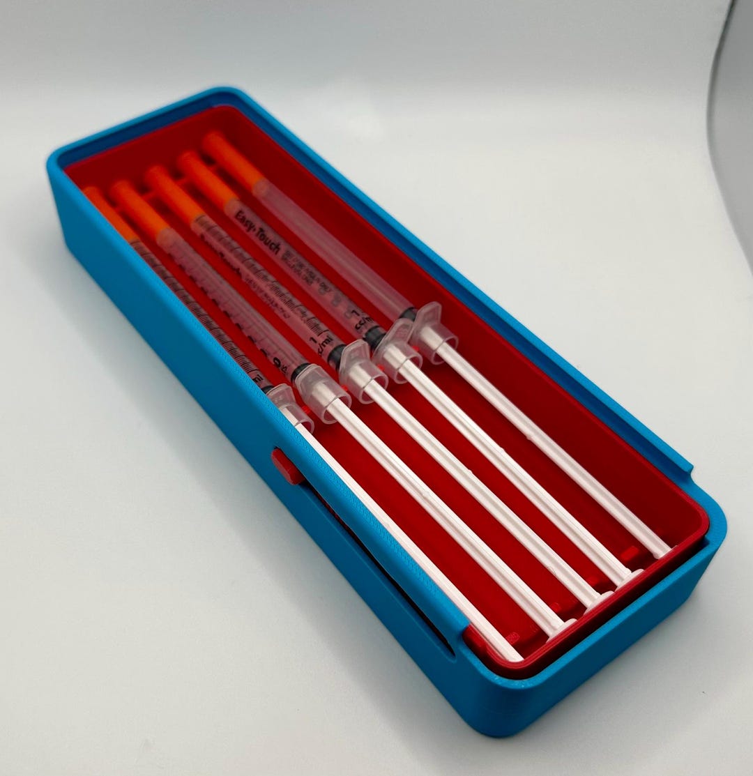 5-syringe Travel Case for 100U (1ml) Prefilled Syringes – Freezer Safe ...