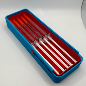 5-syringe Travel Case for 100U (1ml) Prefilled Syringes – Freezer Safe ...