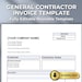 General Contractor Invoice Template – Editable Billing Form – PDF Word ...
