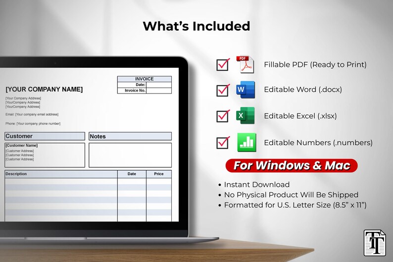 Chimney Cleaning & Repair Invoice Template – Editable Billing Form ...
