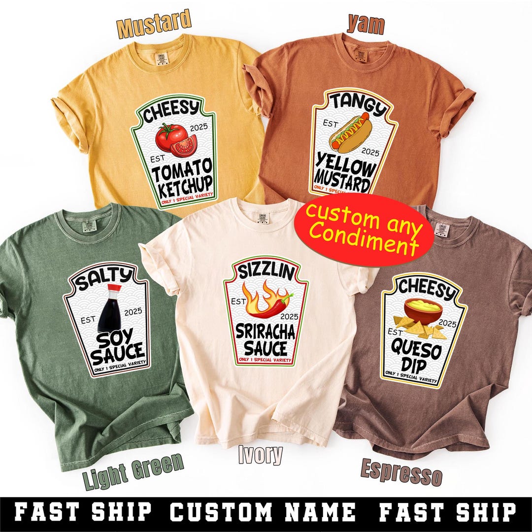 Funny Condiment Halloween Shirts – Family Food Group Costume - Etsy