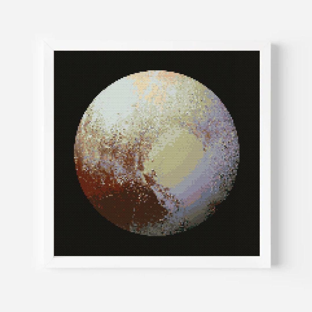 Pluto Cross Stitch Pattern: Night Sky Solar System Celestial Body ...