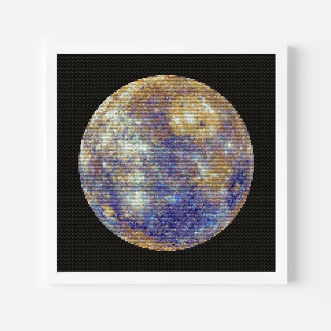 Planet Mercury Cross Stitch Pattern: Night Sky Celestial Body ...