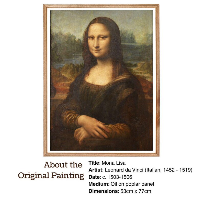 Mona Lisa Cross Stitch Pattern: Real Size Fine Art Embroidery (PDF) - Etsy