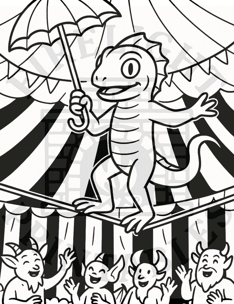 Cute Cryptid Carnival Coloring Book Bold Easy Pages Quirky Coloring for ...