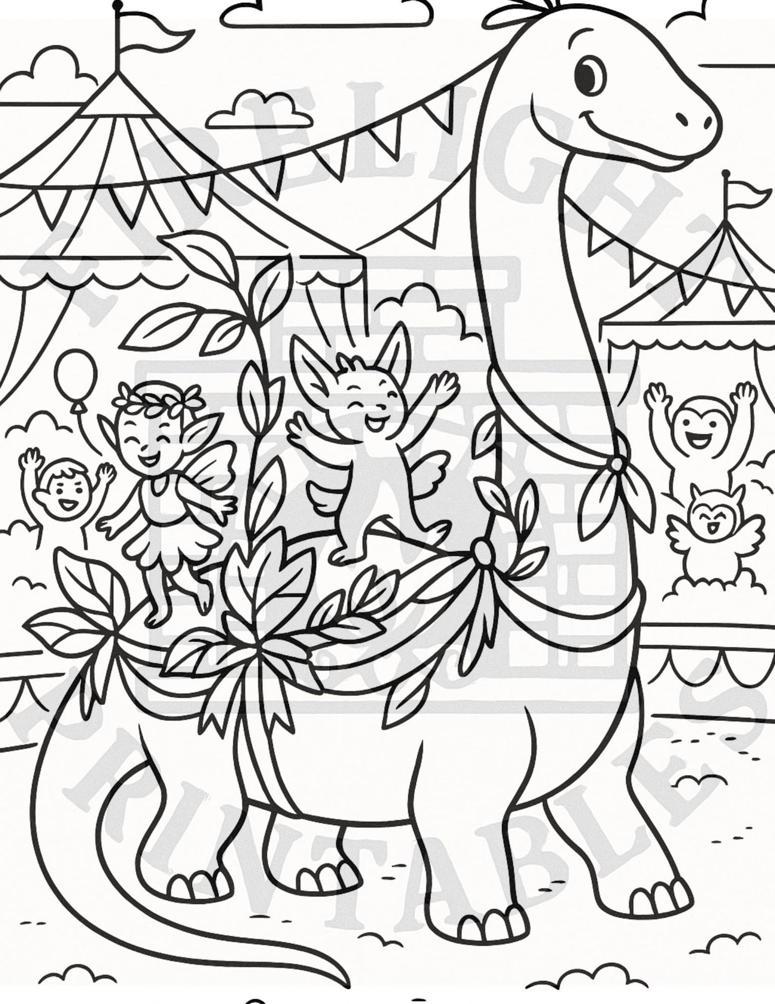 Cute Cryptid Carnival Coloring Book Bold Easy Pages Quirky Coloring for ...