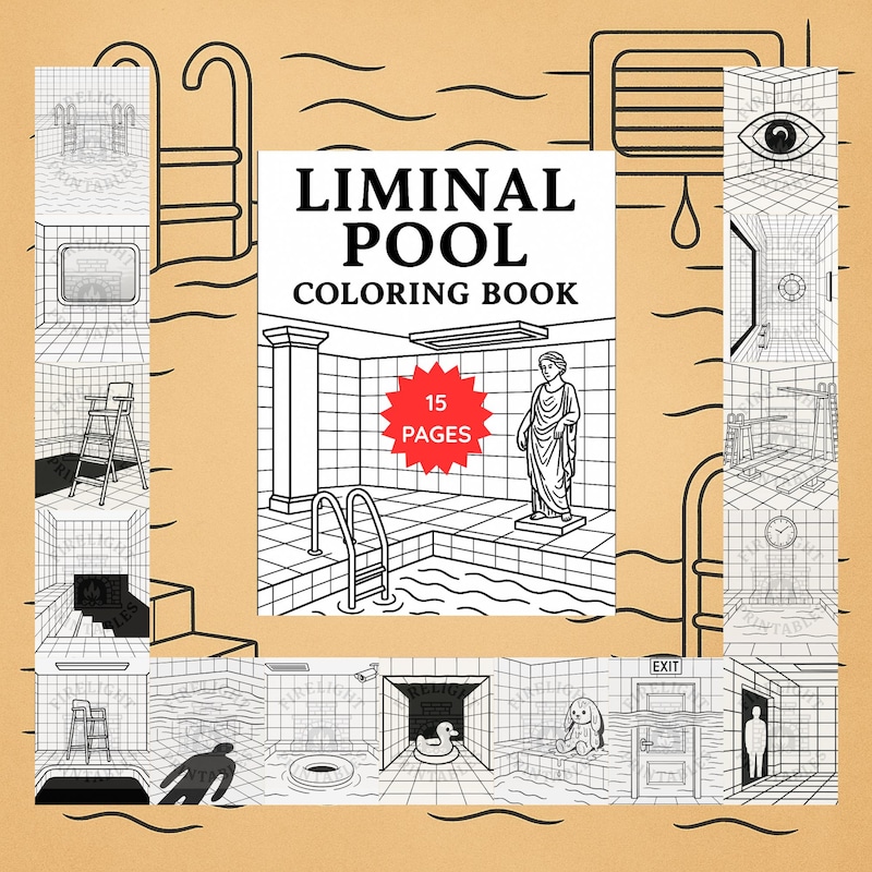 Backrooms Coloring Book - Etsy