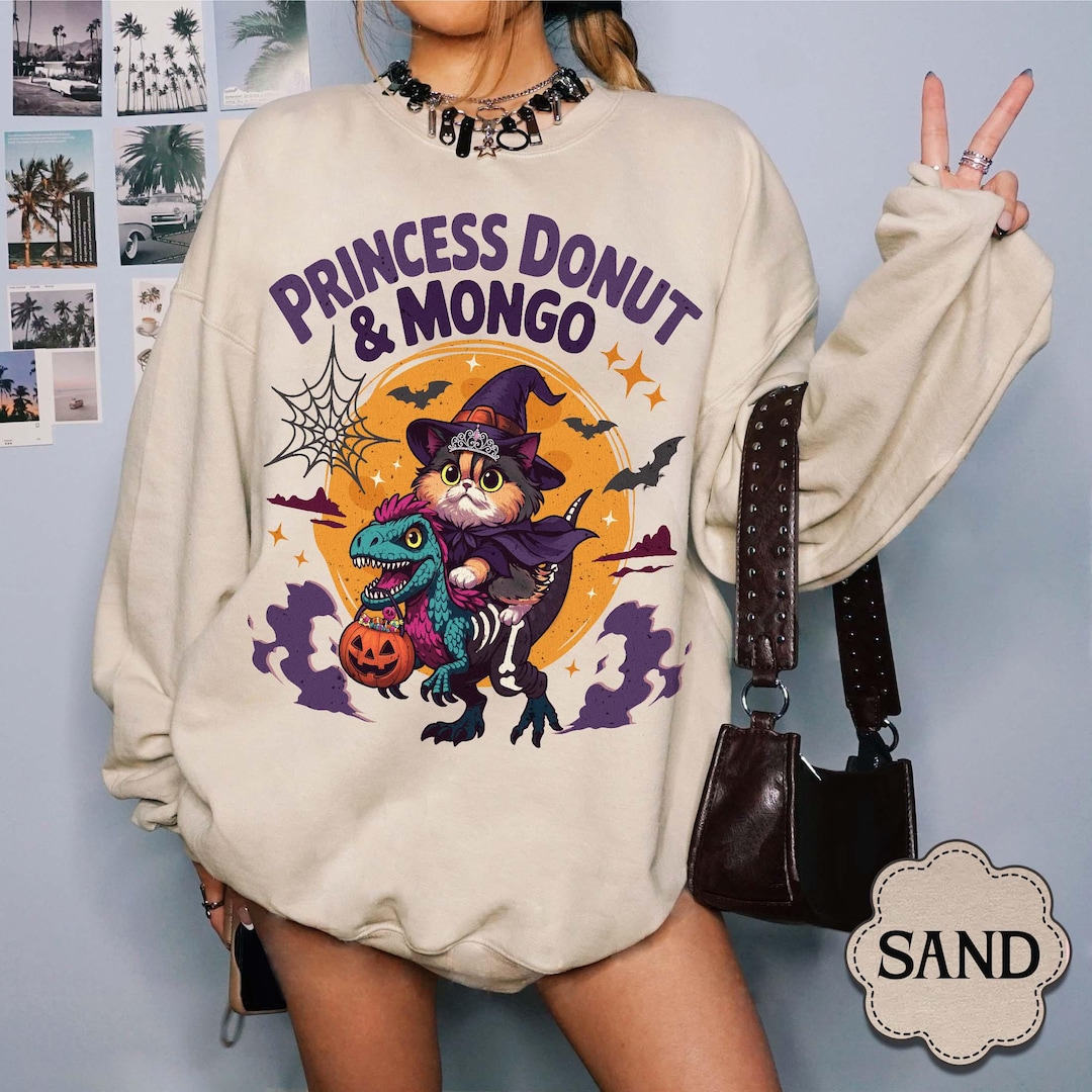 Halloween Princess Donut and Mongo Sweatshirt, DCC Merch - Etsy