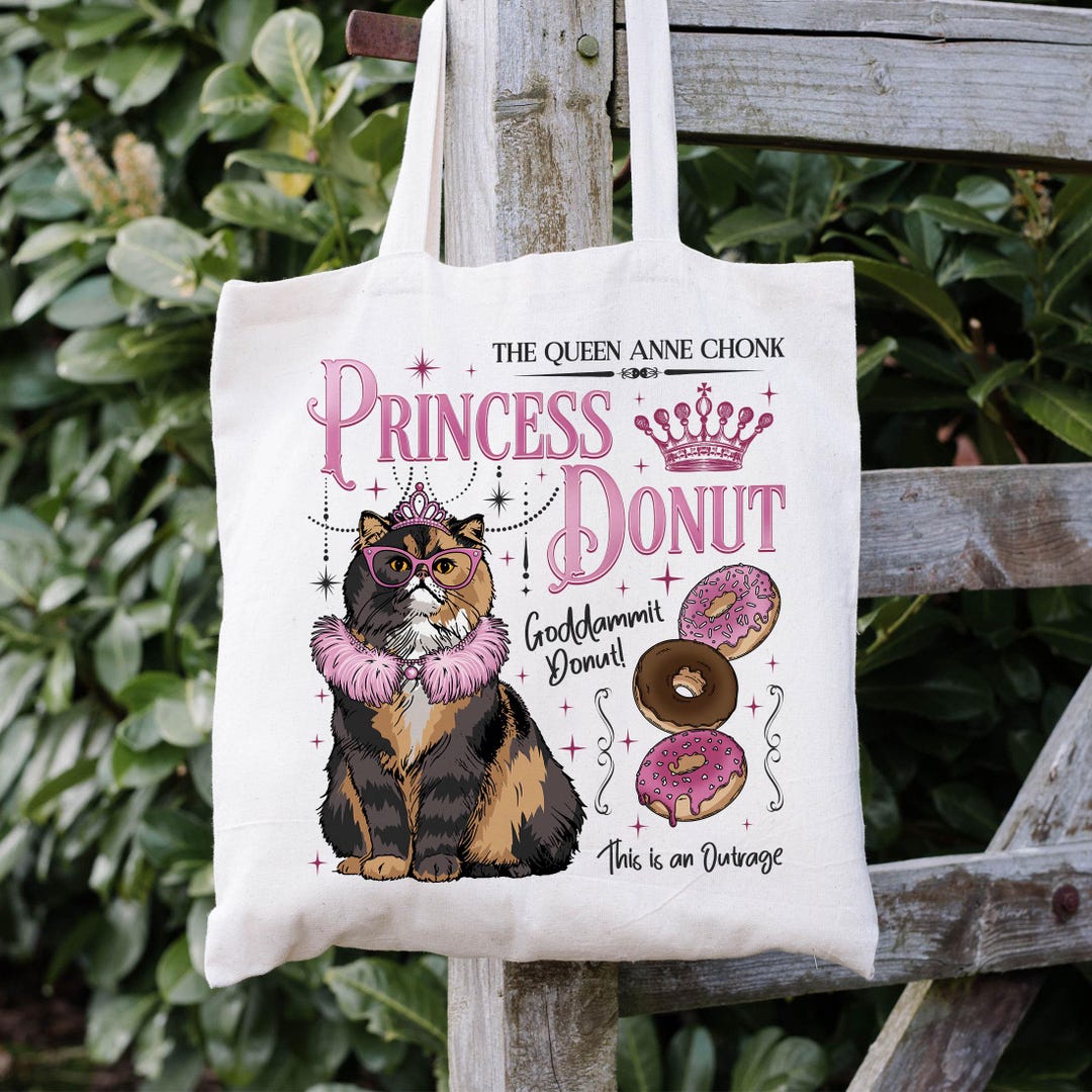 Princess Donut Canvas Tote Bag, Princess Donut Merch, Princess Donut ...