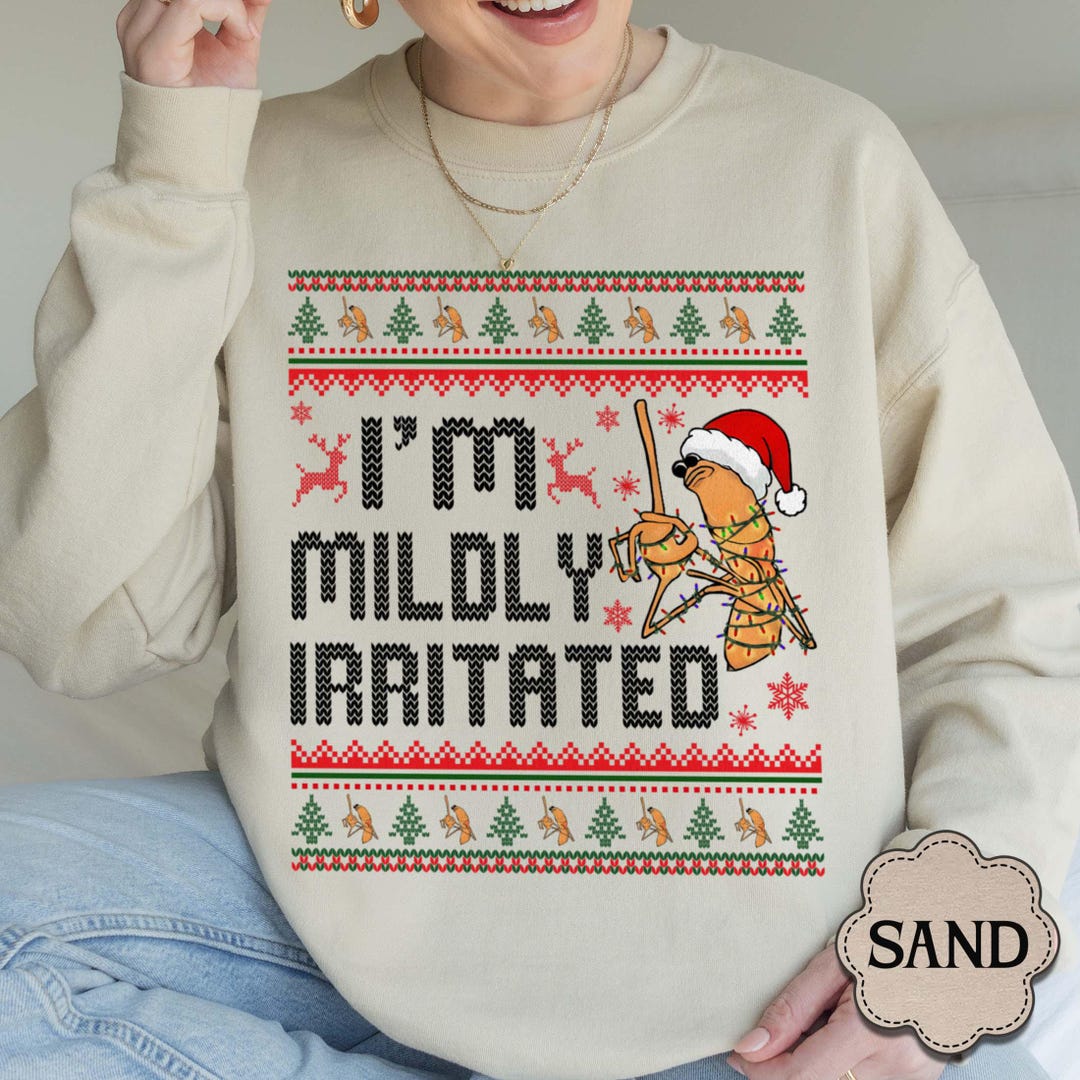 I’m Mildly Irritated Marcus the Worm Ugly Christmas Sweatshirt, Funny ...