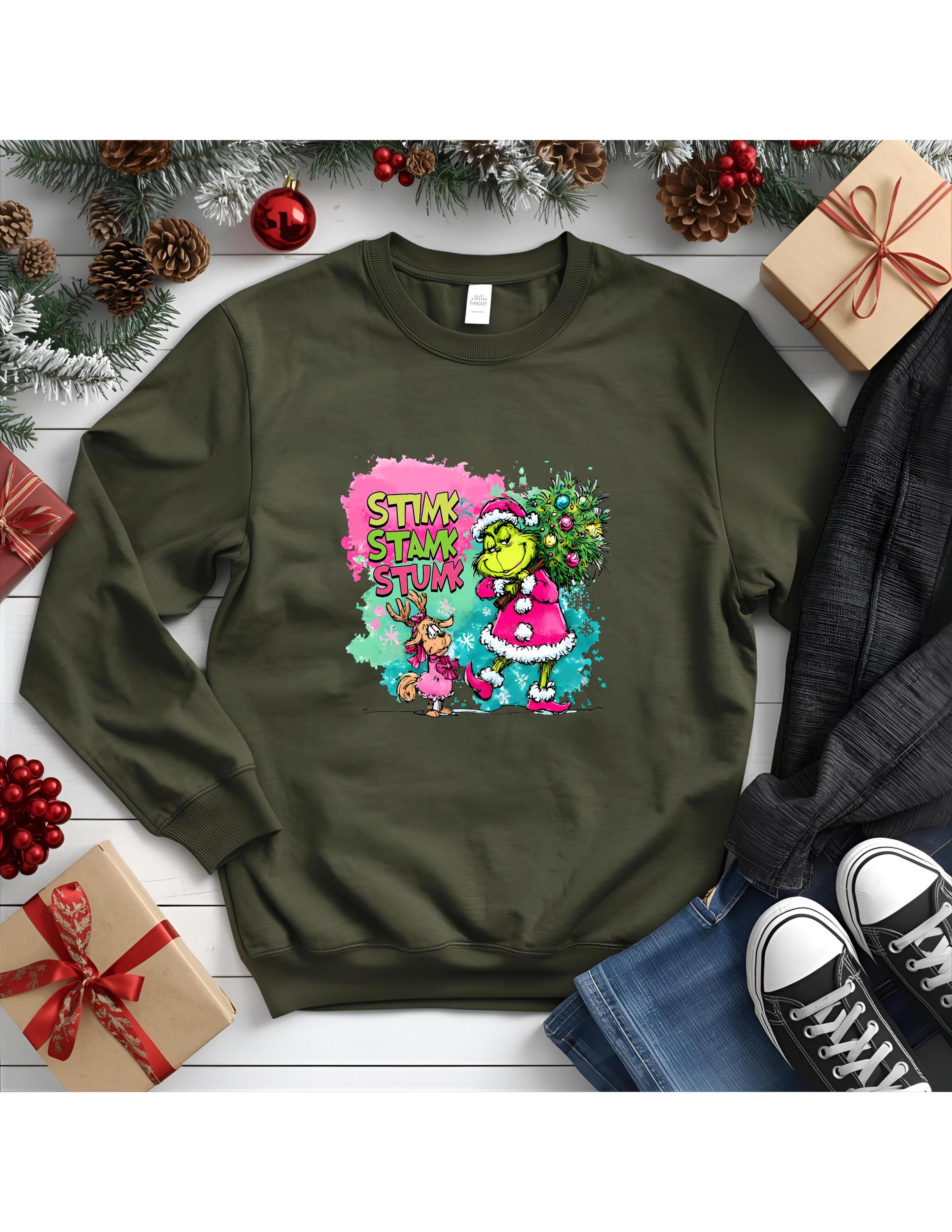 Stink Stank Stunk Graphic Christmas Sweatshirt - Etsy
