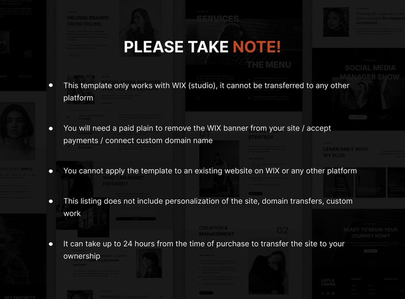 Modern Wix Website Template for Social Media Manager, Bold Website ...