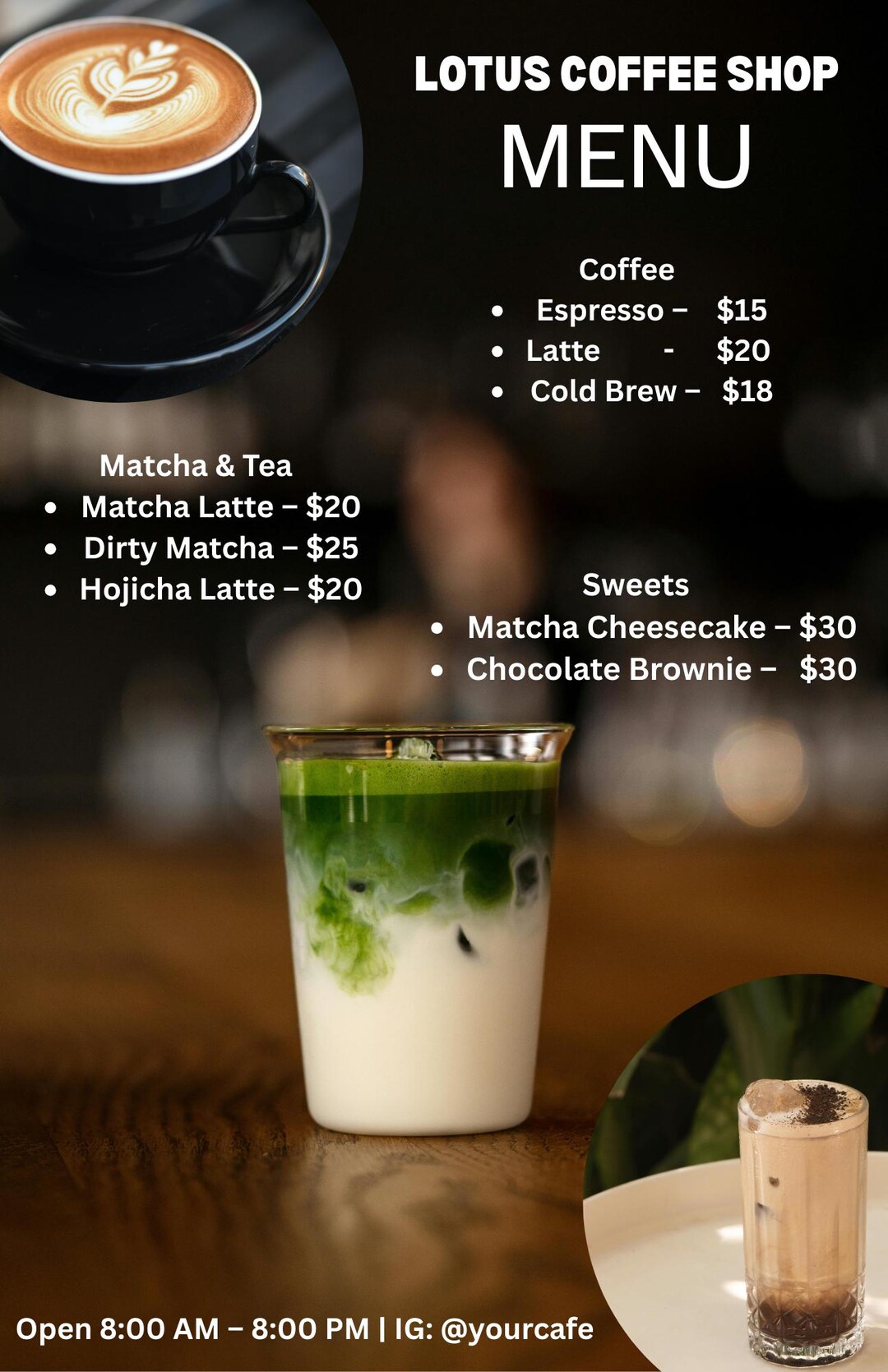 Minimalist Coffee Shop Menu Template - Etsy