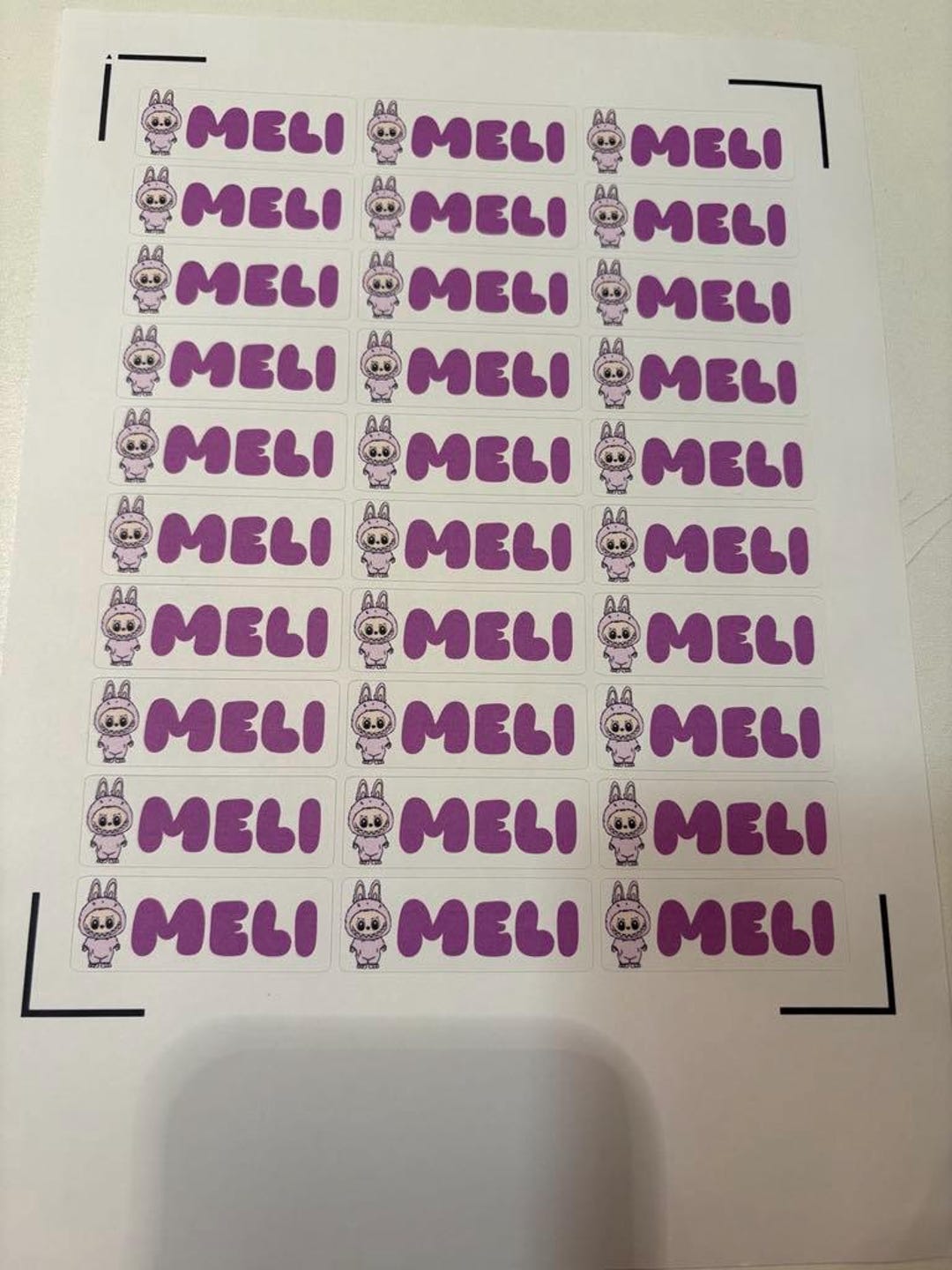 30 Custom Name Labels With Labubu, Personalized School Stickers ...