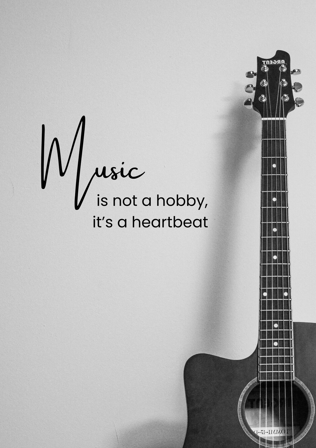Music Quote Art Print | Musician Inspiration, Guitar Decor (digital ...