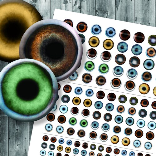 Realistic Cat Eyes Digital Collage Sheet Printable Cat - Etsy