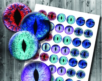6mm Realistic Human Eyes Printout Collage Sheet of Eye Designs - Etsy