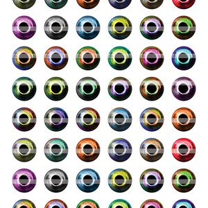 Fish Eyes Digital Collage Sheets 15mm 16mm 20mm 25mm 30mm for Jewelry ...