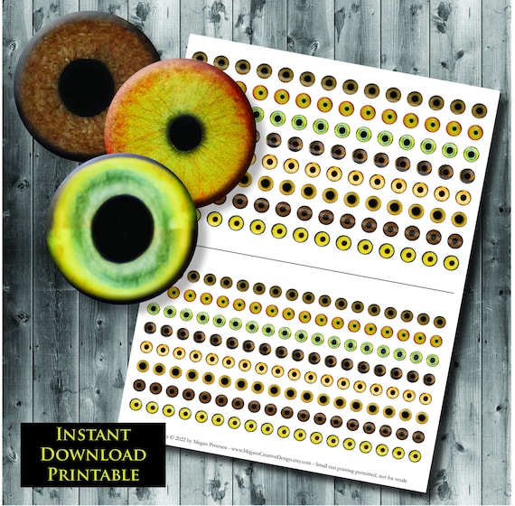 Brown and Yellow Realistic Bird Eyes Digital Collage Sheet - Etsy