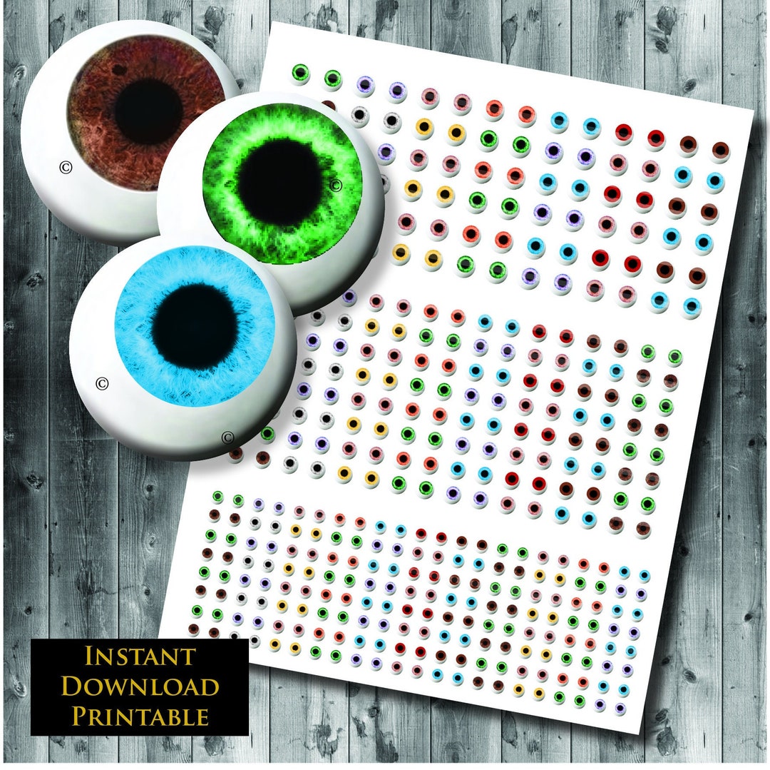 Cute Upwards Puppy Anime Glancing Eyes - Digital Collage Sheet ...