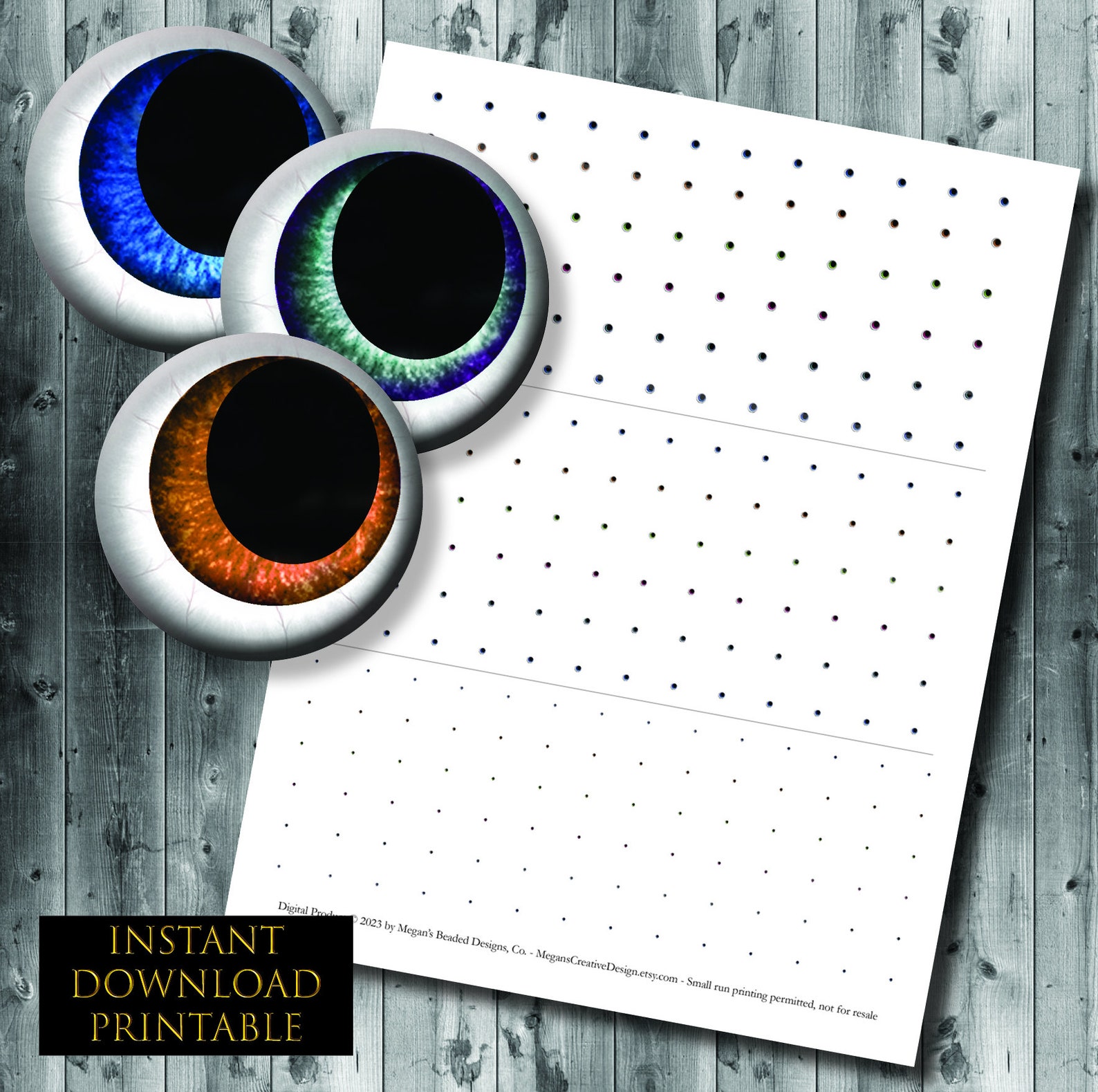No Reflections Anime Eyes Printable Instant Download - Digital Collage ...