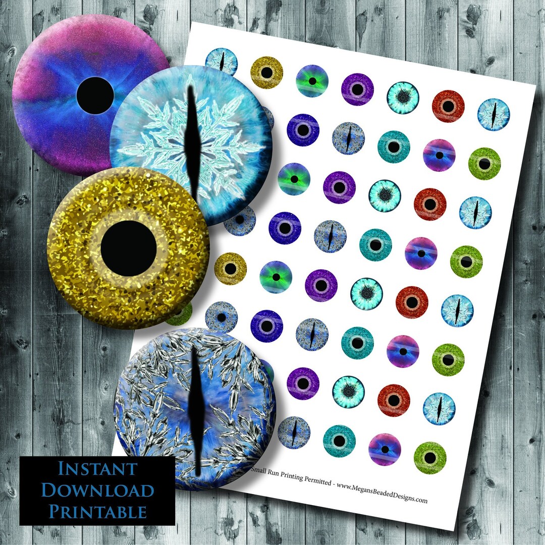 Magic Winter Holiday Fantasy Eyes Printable Instant Download - Digital ...