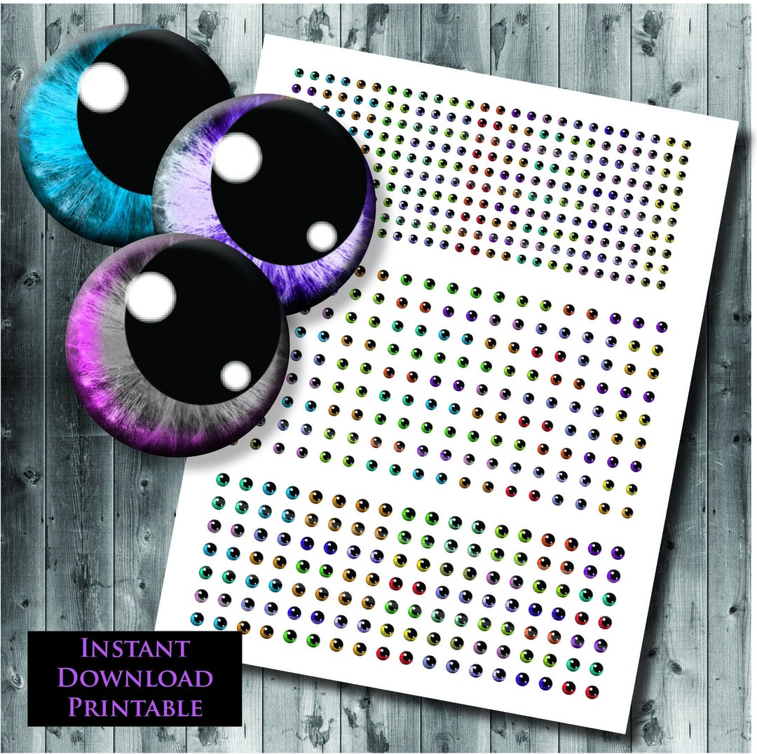 4mm 5mm 6mm off Center Eyes With Reflective Lights Digital Collage ...
