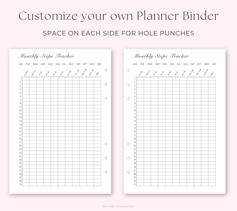 Monthly Steps Tracker Printable, Steps Challenge Tracker, Fitness ...