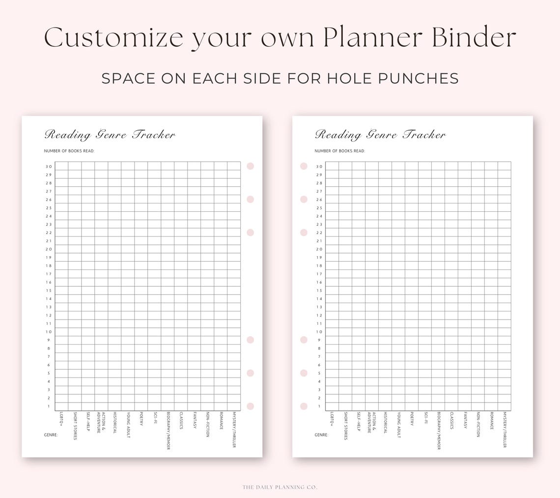 Reading Genre Tracker Printable, Book Log (fillable PDF) - Etsy