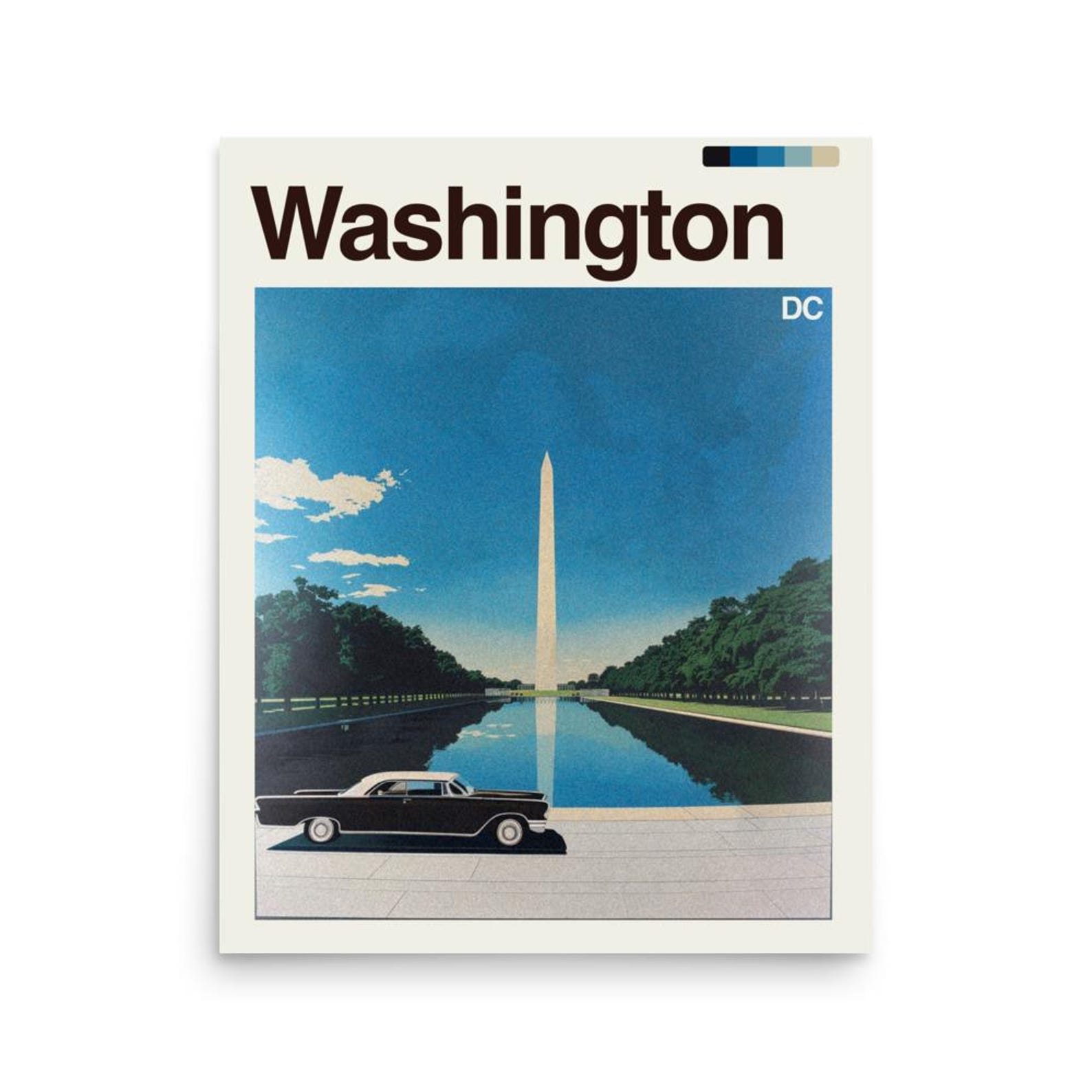 Washington D.C. Travel Poster: Monument City Art Print - Etsy