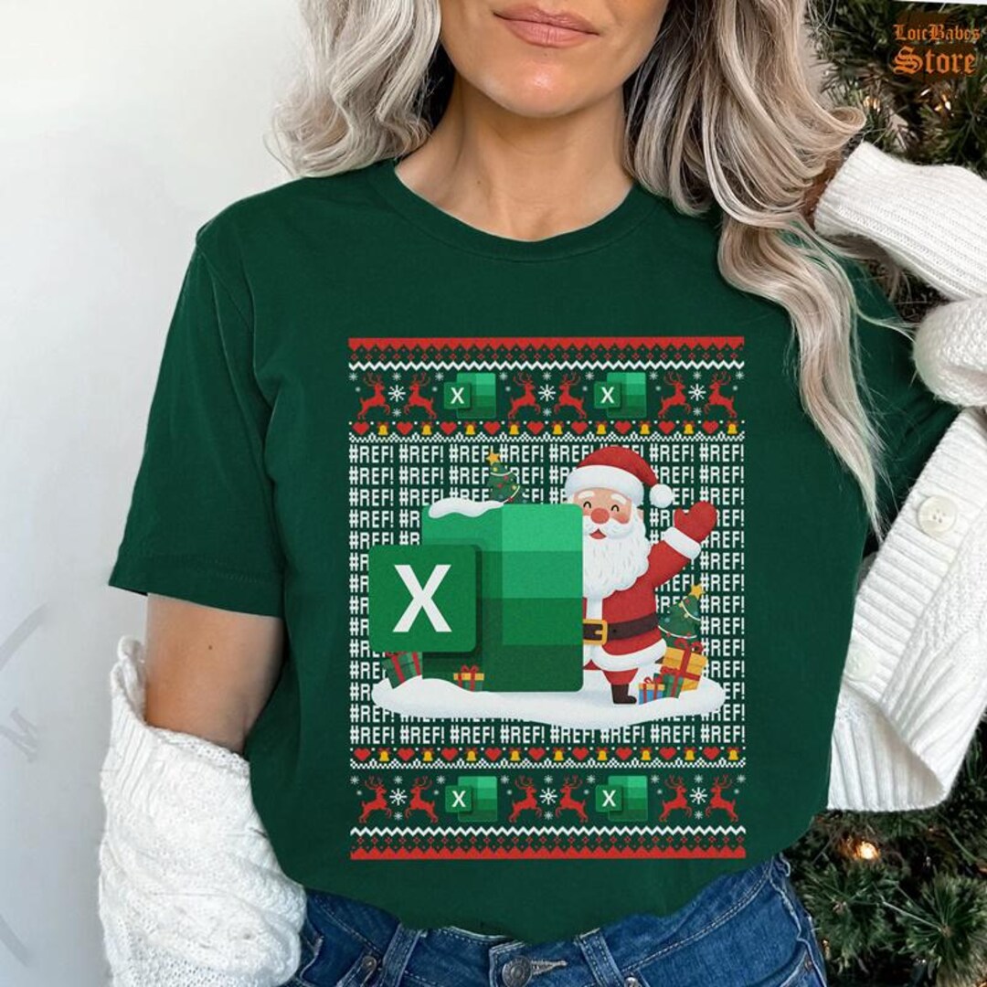Excel REF Error Spreadsheet Ugly Christmas Sweater, Accountant ...