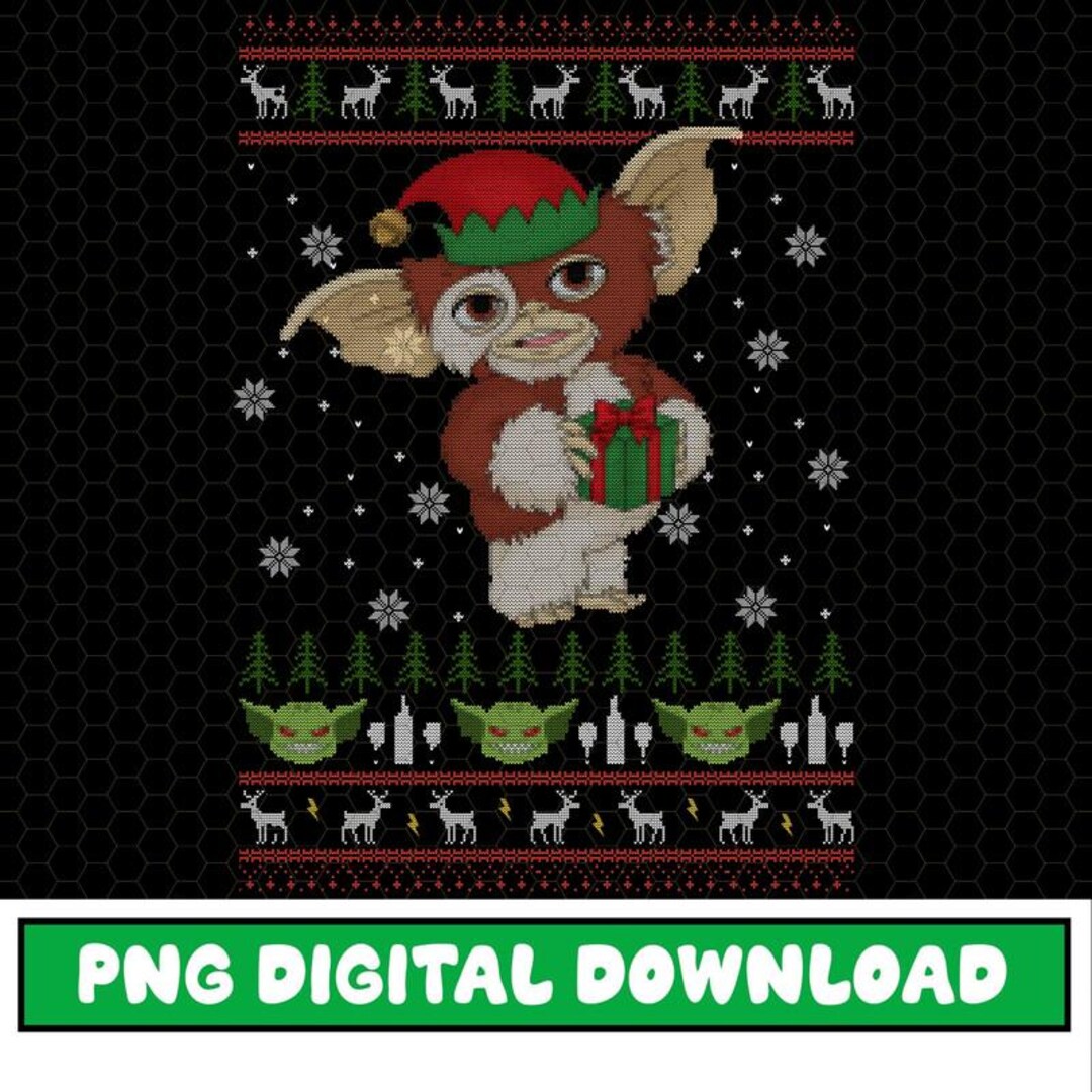 Gremlin Gizmo Christmas Digital Download, Gremlins Santa Ugly Christmas ...