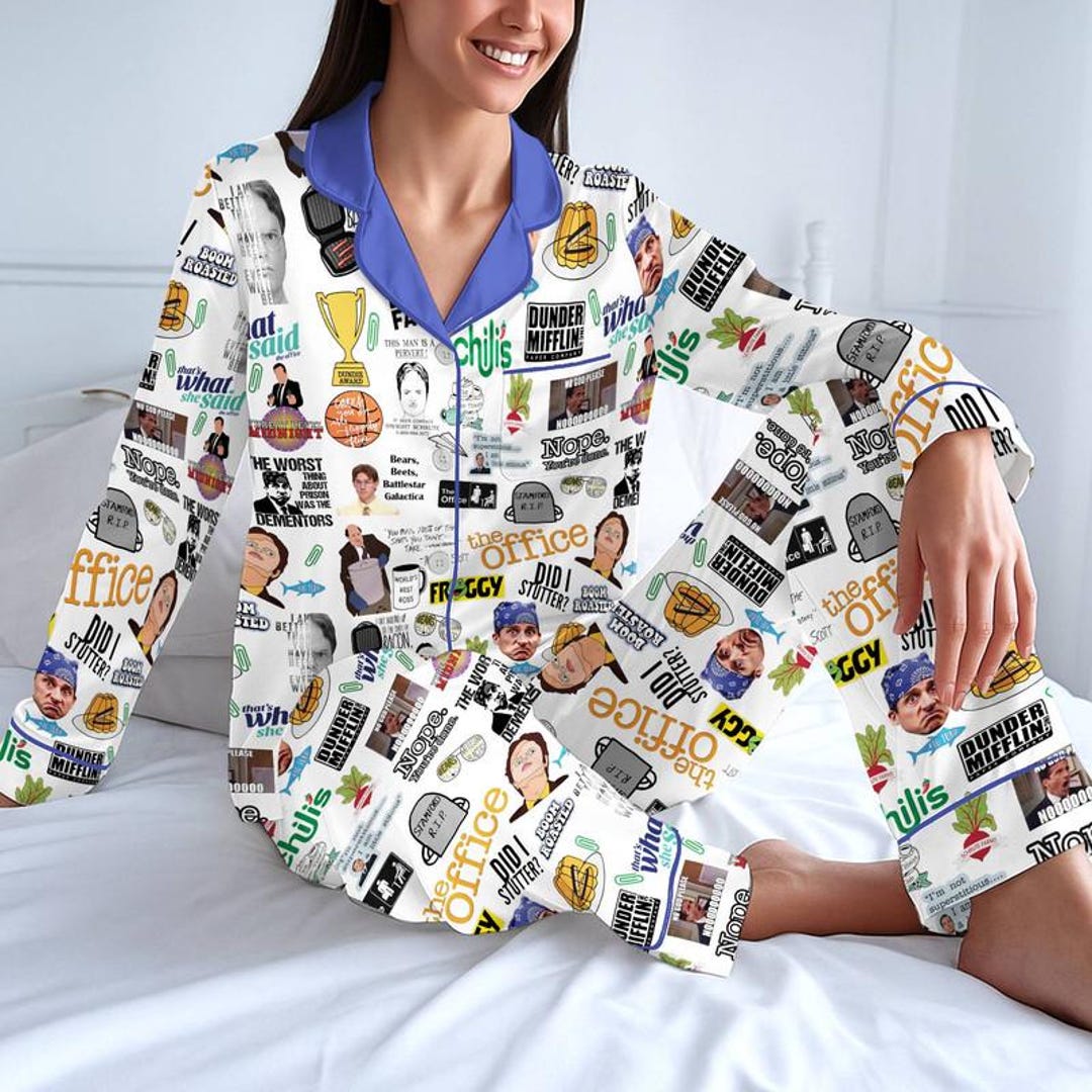 The Office Pajamas Set Dunder Mifflin Matching Pajamas Set the Office ...