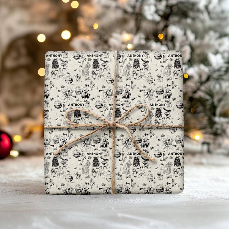 Personalized Disneyland Starwars Wrapping Papers, Custom Starwars Gift ...