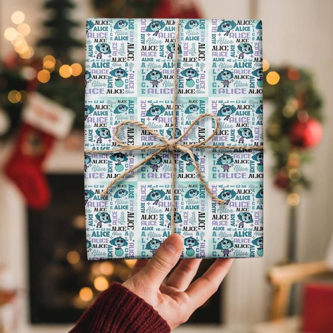 Personalized Watercolor Disneyland Pixar Inside Out Wrapping Paper ...