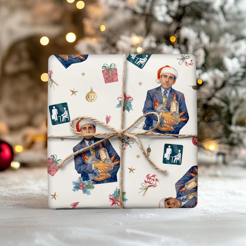 The Office Michael Scott Wrapping Paper, the Office Christmas Gift Wrap ...
