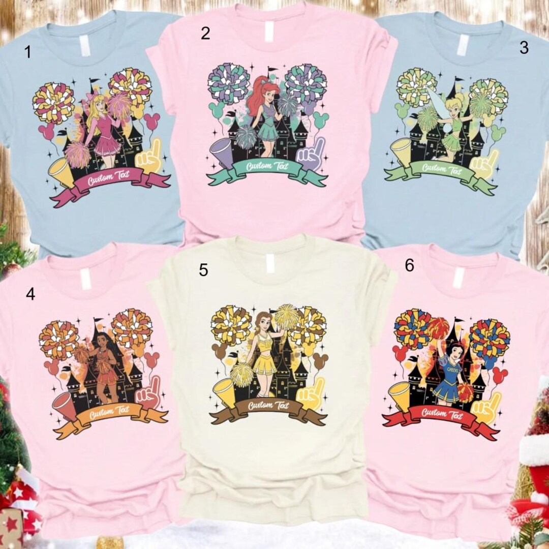 Custom Disneyland Cheerleading Competition All Characters Shirt ...