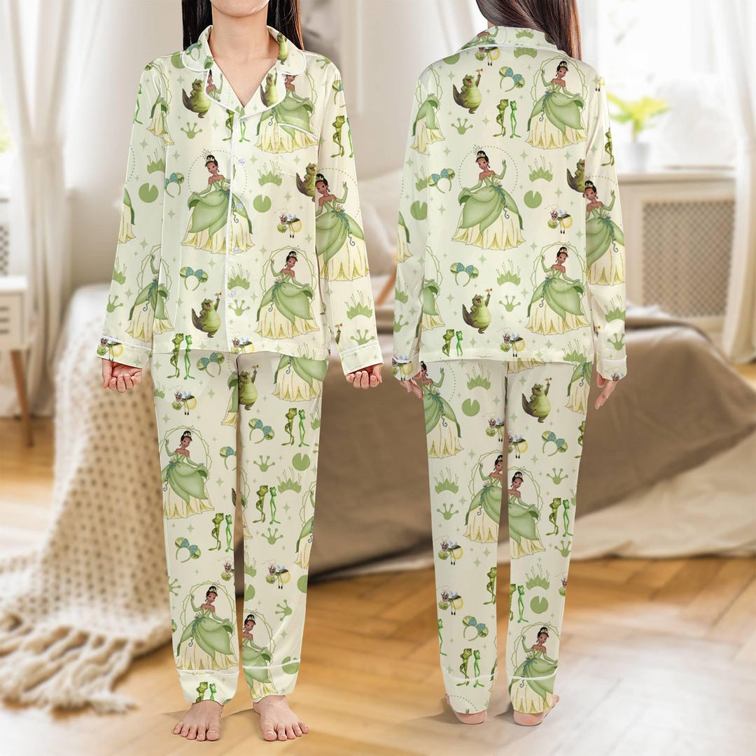 Disneyland Tiana Princess Pajamas Set Disneyland Princess Xmas Pajamas ...