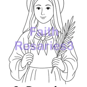 Catholic Saints Coloring Pages for Kids: 6 Female Saints (PDF Download ...