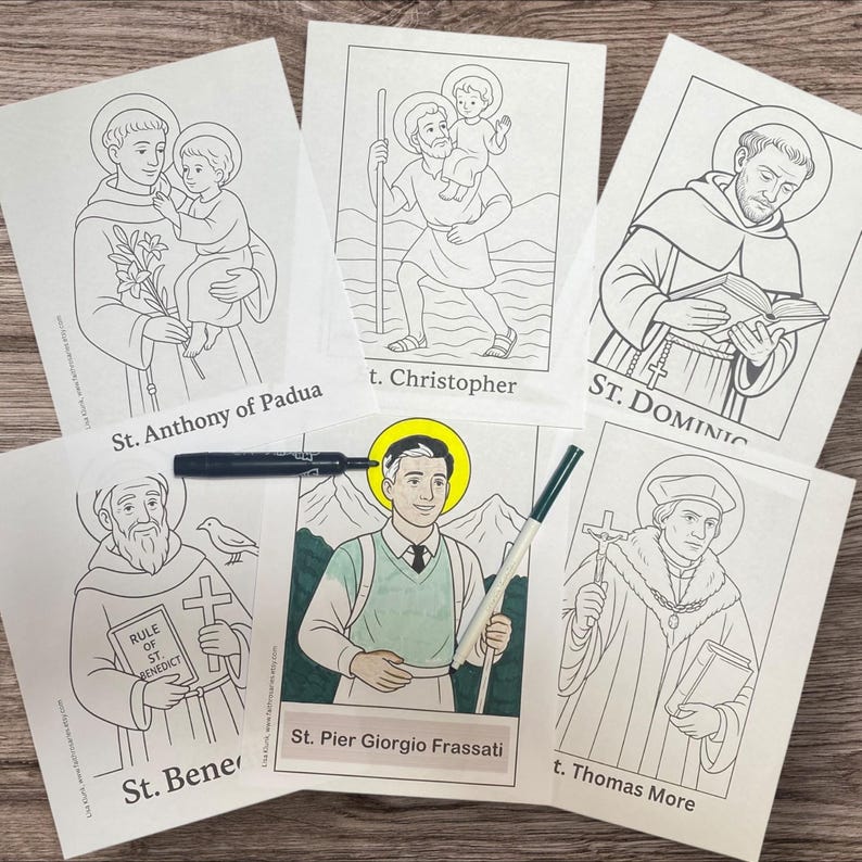 Printable Catholic Saint Coloring Sheets, Coloring Pages of Saints for ...